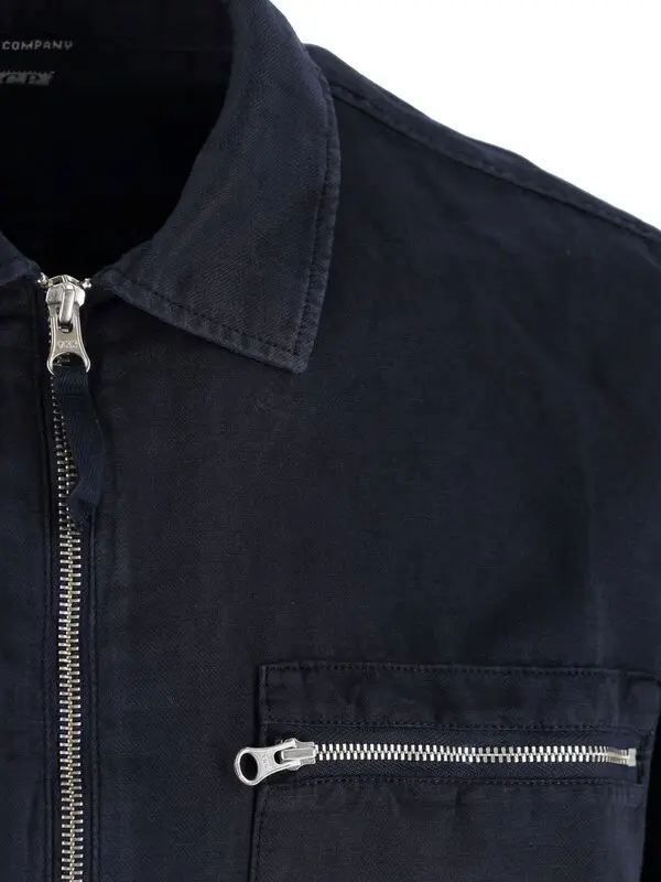 C.P. COMPANY Twill Zip Jacket - Blue
