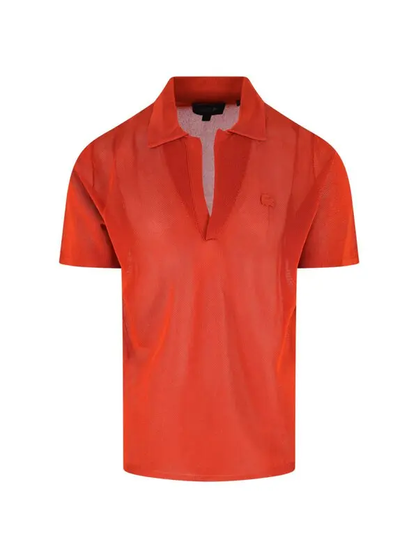 Lacoste Satin Viscose Piqué Polo - Orange