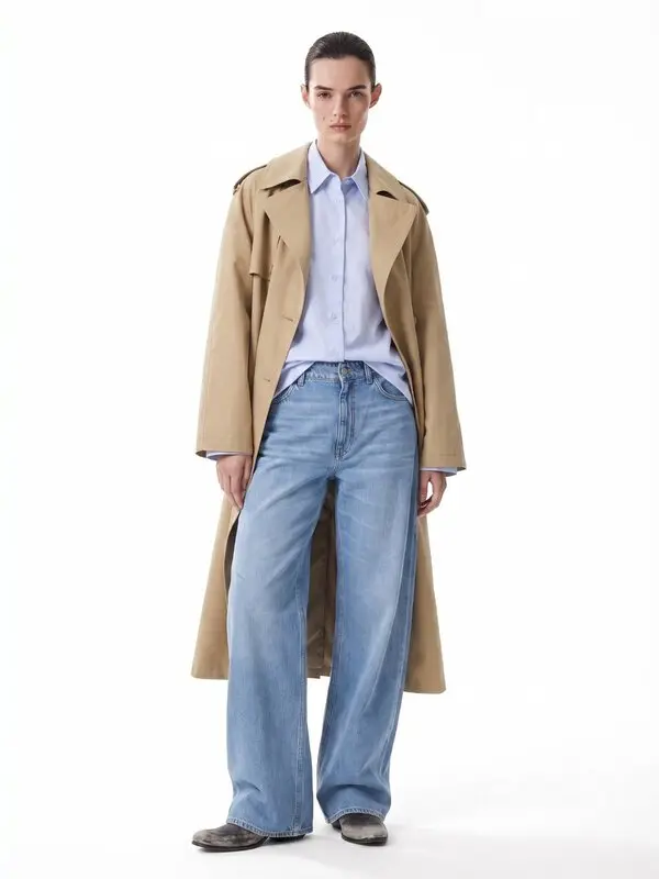 THE FRANKIE SHOP Riva Trench Coat - Beige
