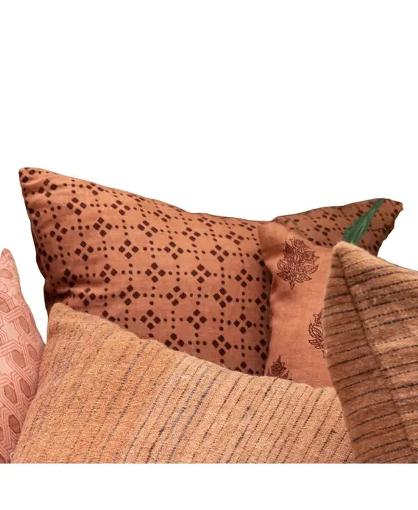 ALAMWAR Anjali Dots Decorative Pillow Cover - Cinnamon/brown