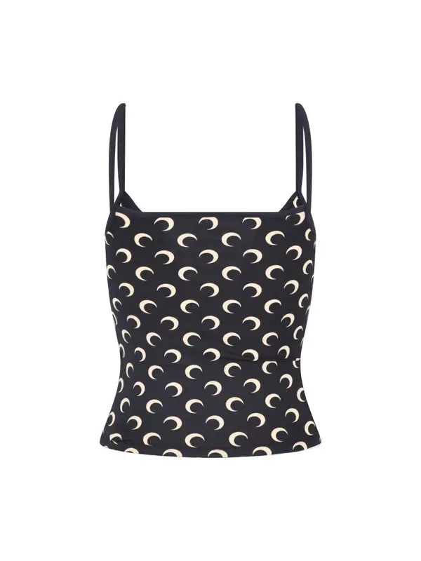 MARINE SERRE Monogram Top - Black