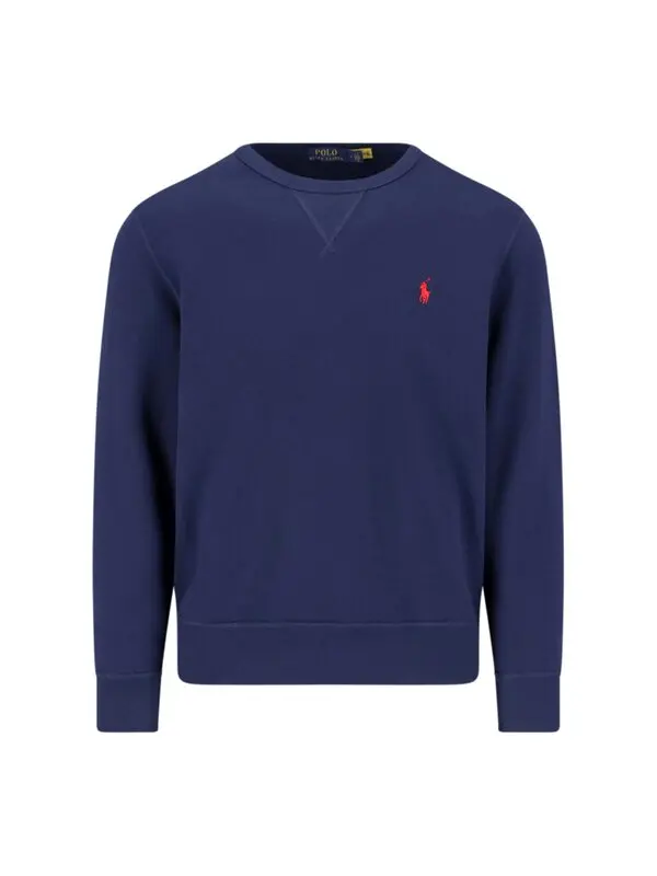 Maison Kitsuné Crewneck Logo Sweatshirt - Blue