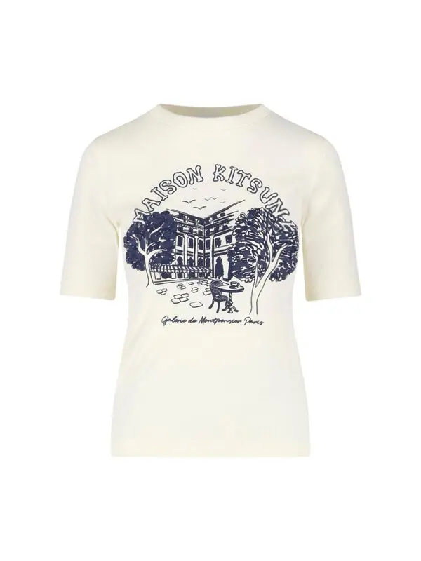 Maison Kitsuné T-shirt "galerie De Montpensier - Beige