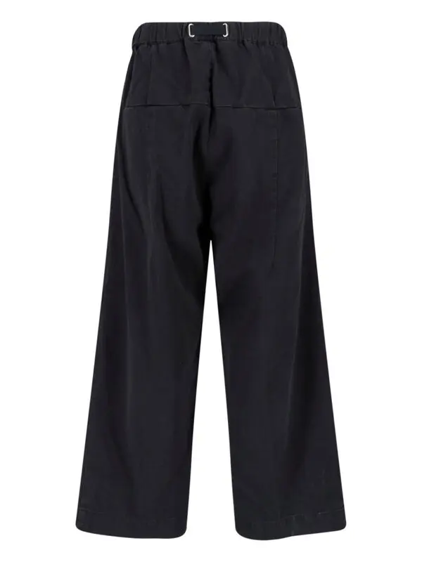 WHITE SAND Belted Pleated Pants
