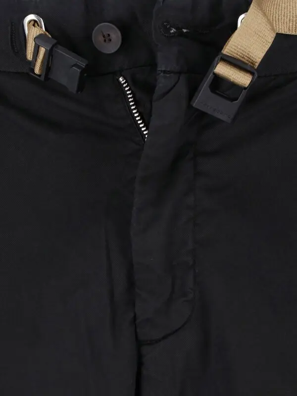 WHITE SAND Cotton Shorts - Black