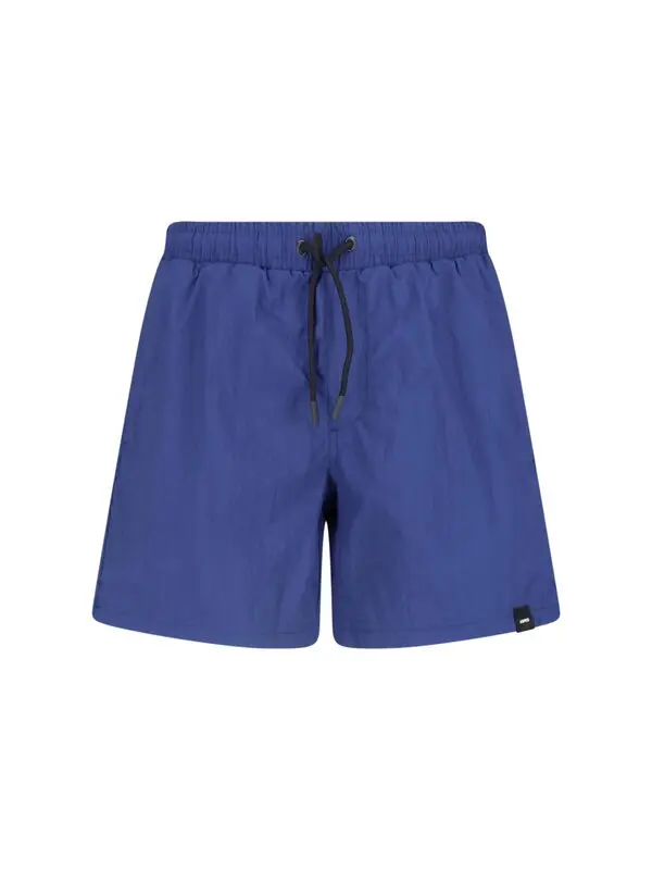 Aspesi Logo Swimsuit - Blue