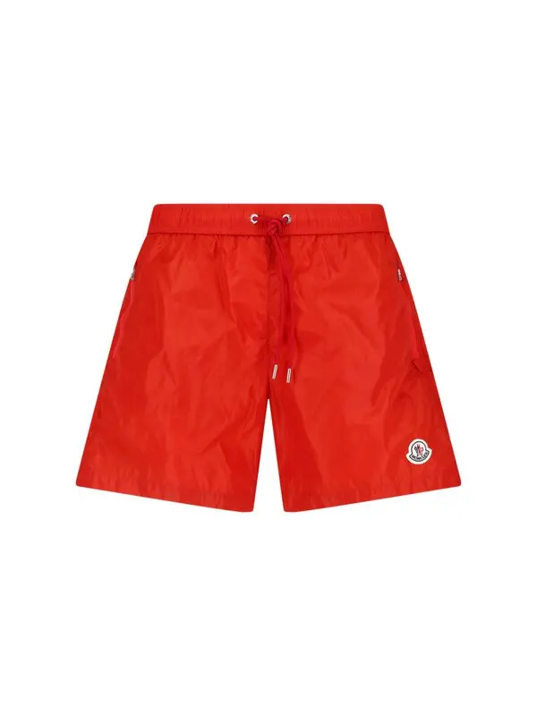 Moncler Logo Swimsuit - Red
