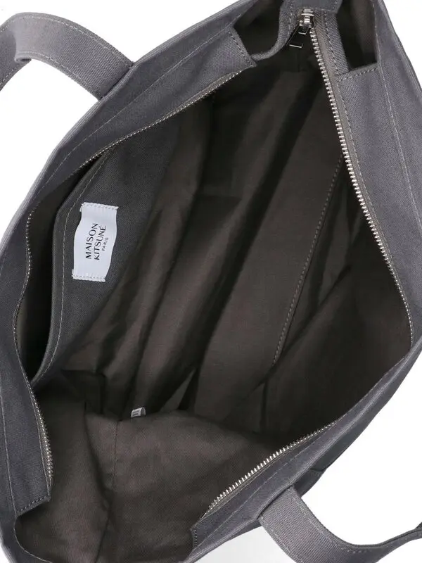 Maison Kitsuné Fox Head Tote - Gray