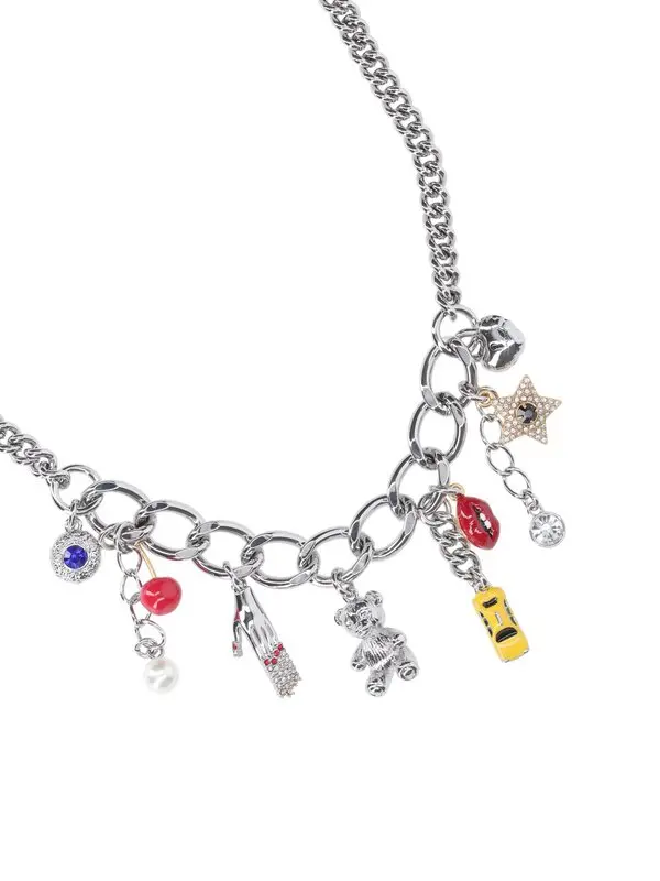 Marc Jacobs Trinket Charm Necklace - Silver