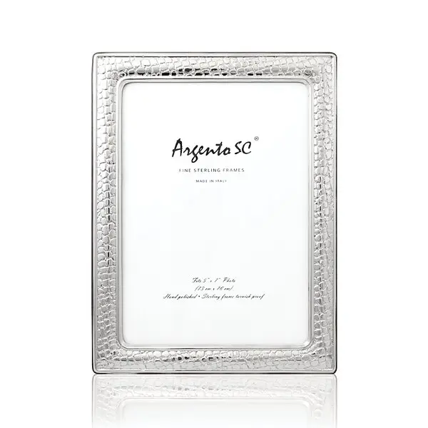 ARGENTO SC Argento Thin Croc Frame, 5 X 7 - Sterling Silver
