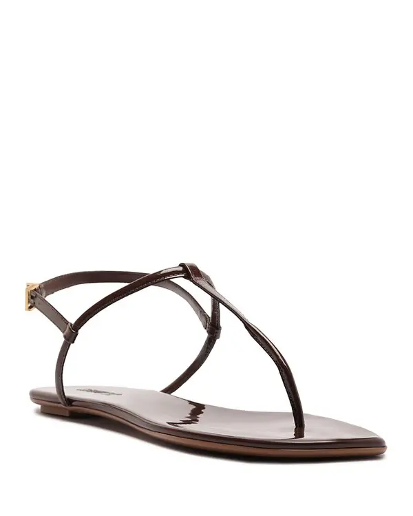 Schutz Elsha Strappy Thong Sandals - Root Brown