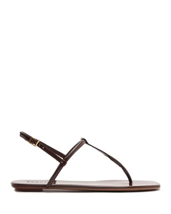 Schutz Elsha Strappy Thong Sandals - Root Brown