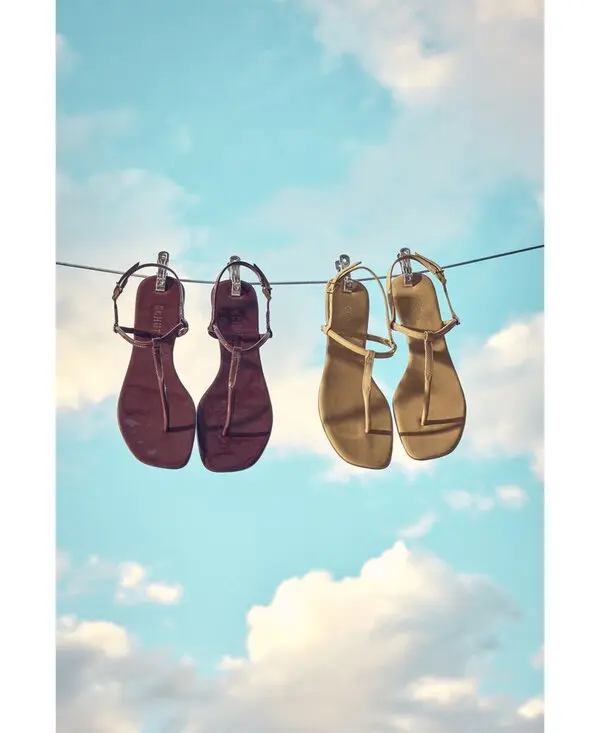 Schutz Elsha Strappy Thong Sandals - Root Brown