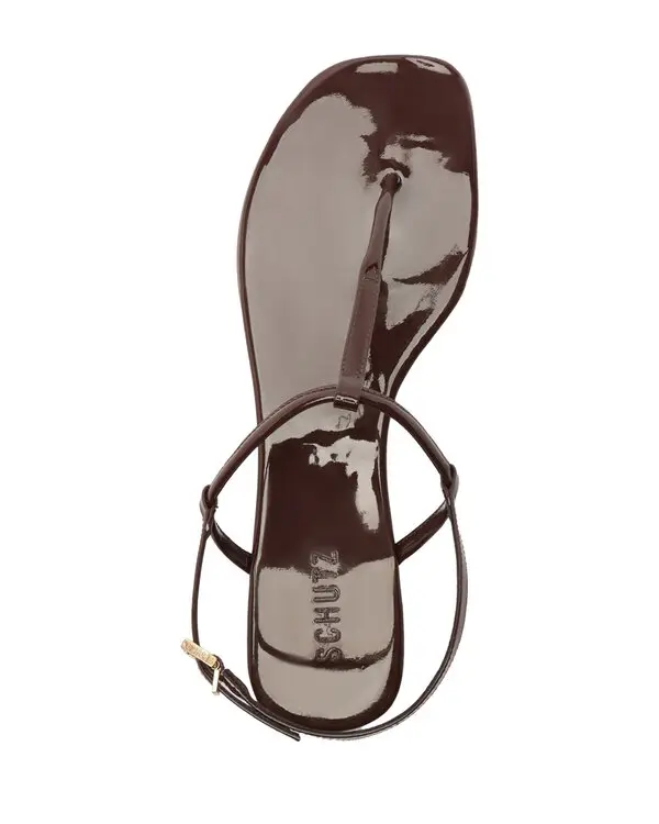 Schutz Elsha Strappy Thong Sandals - Root Brown