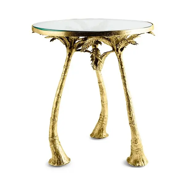 Michael Aram Palm Accent Table - Gold