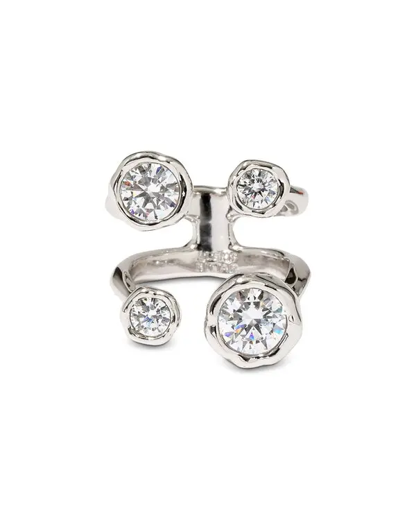 Alexis Bittar Astrales Cubic Zirconia Open Ring - Silver