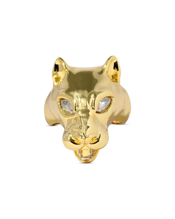 Alexis Bittar Crystal Panther Visage Ring - Crystals