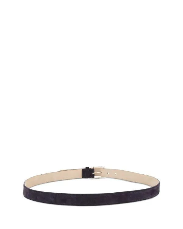 Vince Suede Stitched Leather Belt - Coastal