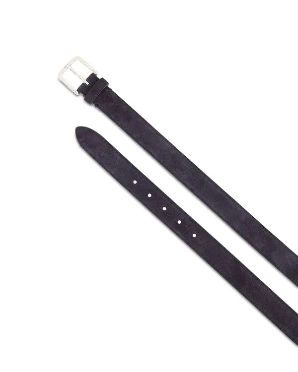 Vince Suede Stitched Leather Belt - Coastal