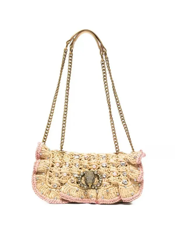 Kurt Geiger Small Chelsea Ruffled Shoulder Bag - Neutrals