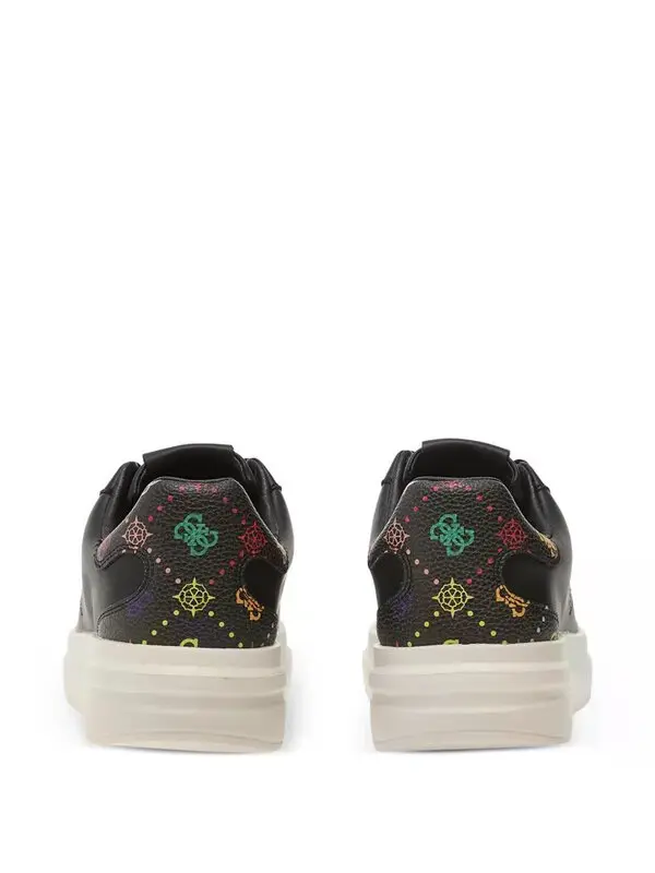 Guess Elbina Logo-print Leather Sneakers - Black