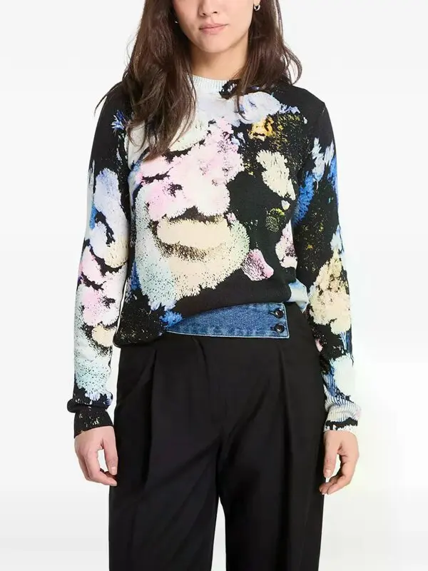 Desigual X Christian Lacroix Floral-print Sweater - Black
