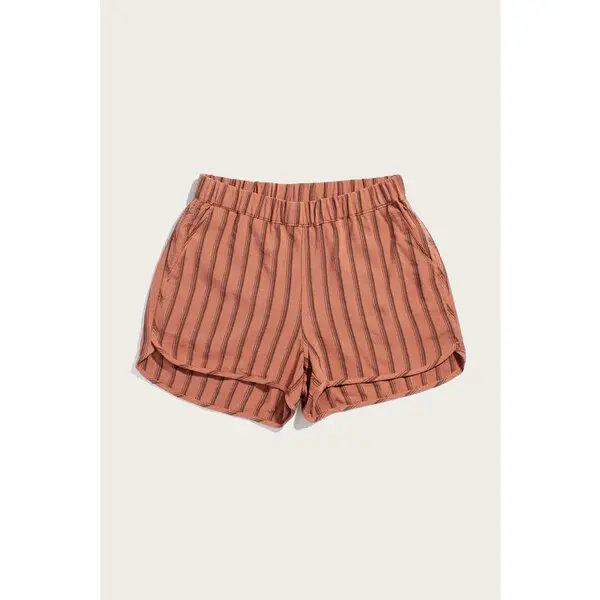 Bridge & Burn Luca Track Short - Rust Stripe