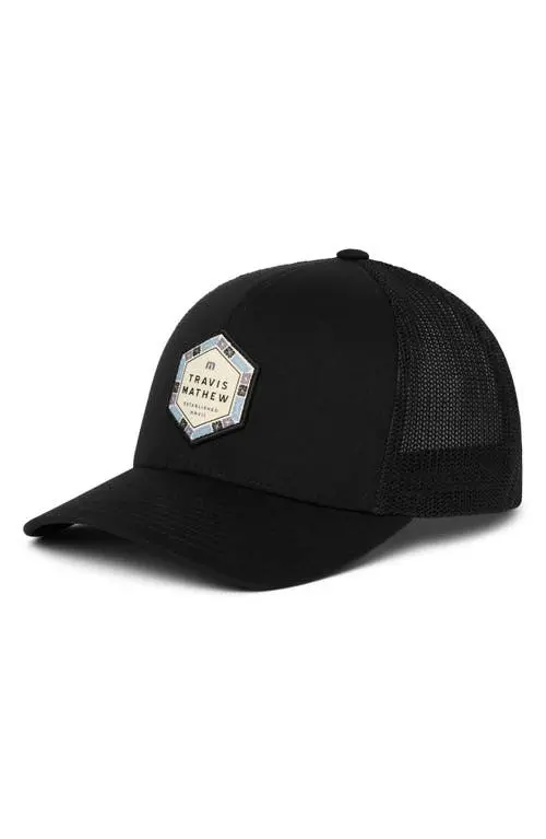 Travis Mathew Cabana Patch Snapback Baseball Cap - Black