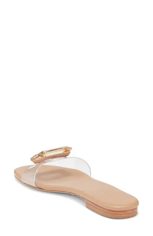 CECILIA NEW YORK Phillis Transparent Slide Sandal - Beige
