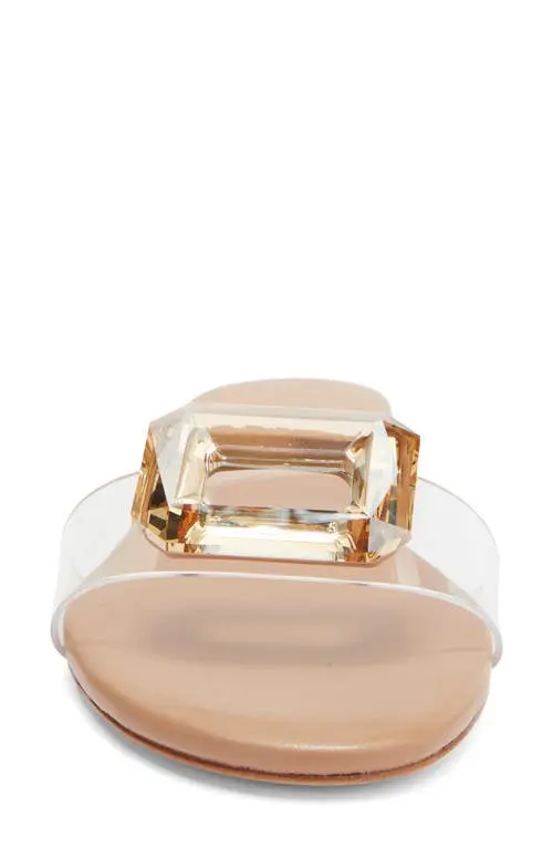 CECILIA NEW YORK Phillis Transparent Slide Sandal - Beige