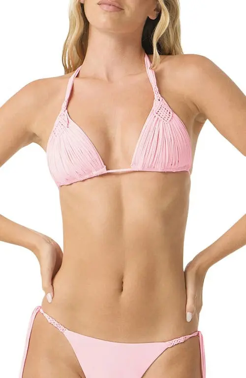 PQ SWIM Mila Macramé Bikini Top - Pitaya