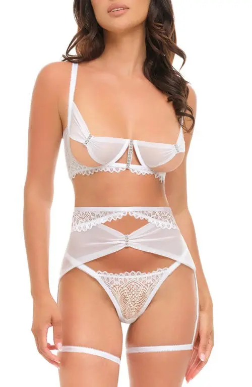 OH LA LA CHERI Clarinda Open Cup Underwire Bra - Bright White