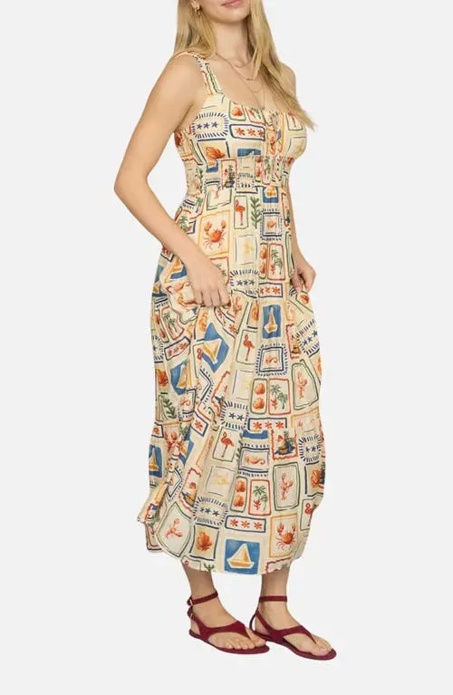 BLU PEPPER Printed Sleeveless Maxi Dress