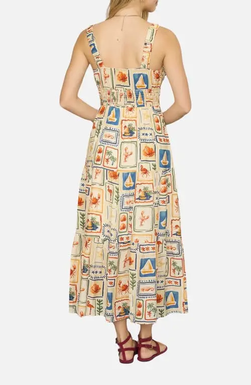 BLU PEPPER Printed Sleeveless Maxi Dress