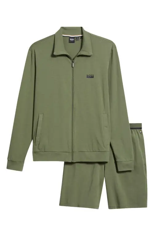 BOSS 365 Track Jacket & Shorts Set - Open Green