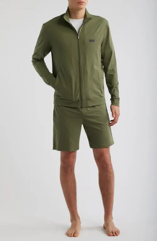 BOSS Track Jacket And Shorts Set - Open Green