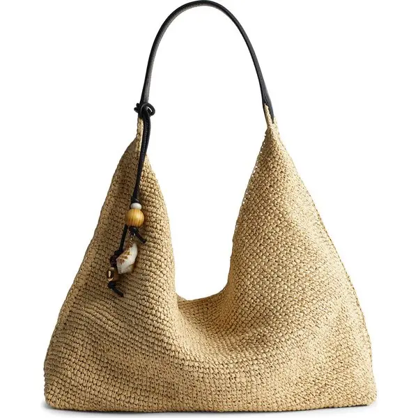 Madewell The Mylie Raffia Shoulder Bag - Natural Multi