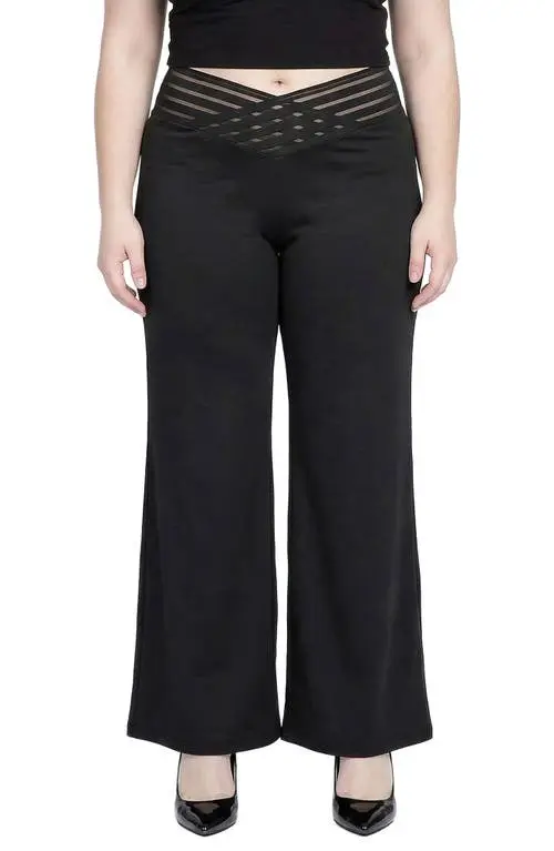 STANDARDS & PRACTICES Mesh V-waist Palazzo Pants