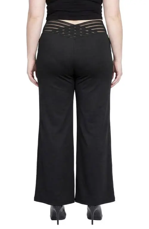 STANDARDS & PRACTICES Mesh V-waist Palazzo Pants