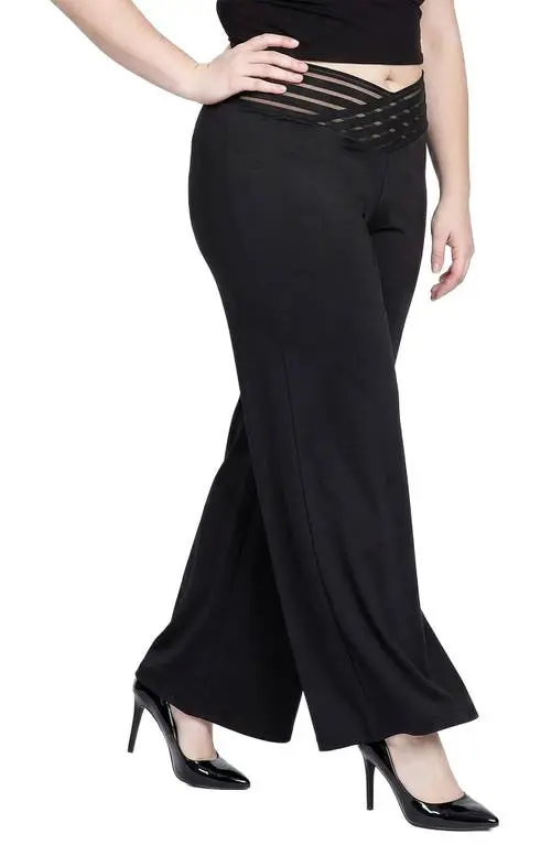 STANDARDS & PRACTICES Mesh V-waist Palazzo Pants