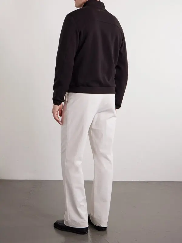 Zegna Honeycomb-knit Cotton, Wool And Silk-blend Zip-up Sweater