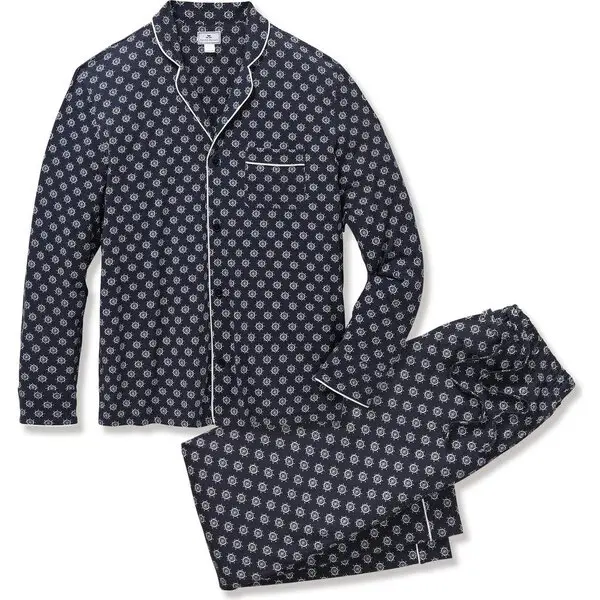 PETITE PLUME Featherweight Pima Cotton Pajamas - Navy