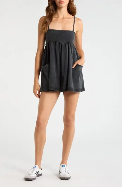 Free People Hot Shot Strappy Romper - Black