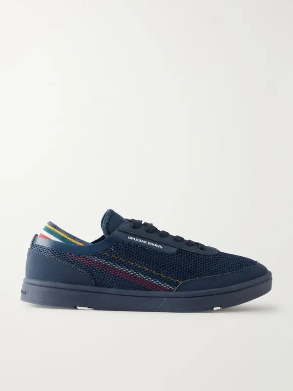 Orlebar Brown Larson Striped Sneakers - Blue
