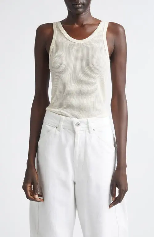LEMAIRE Ribbed Scoop Neck Tank - Jasmine