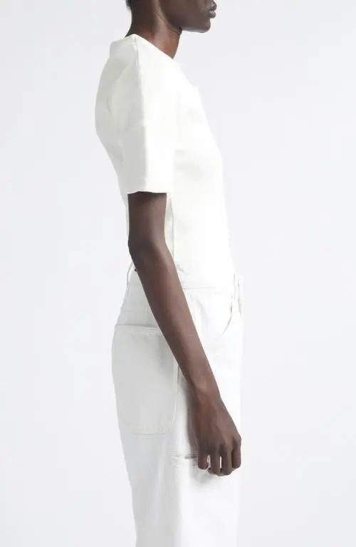 LEMAIRE Fitted Rib Henley - Milk
