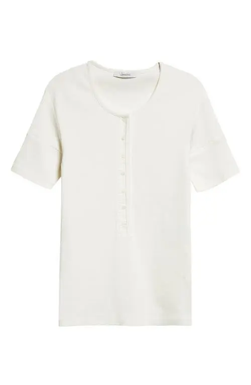 LEMAIRE Fitted Rib Henley - Milk