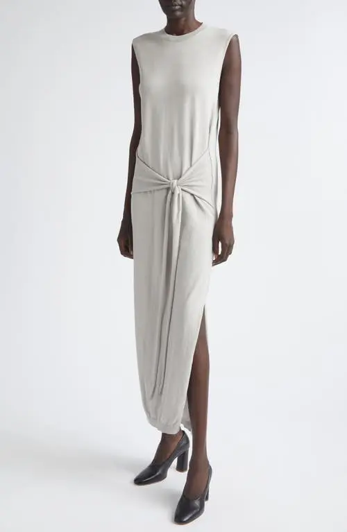 LEMAIRE Knotted Cotton Crepe Sweater Dress - Mist