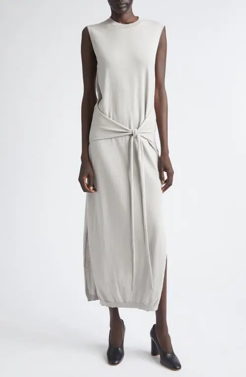 LEMAIRE Knotted Cotton Crepe Sweater Dress - Mist