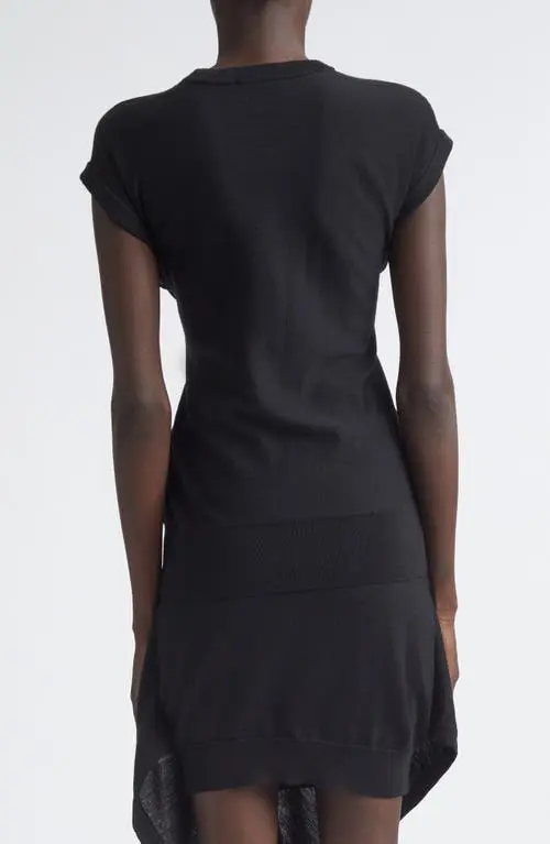 LEMAIRE Button Drape Merino Wool Blend Top - Black